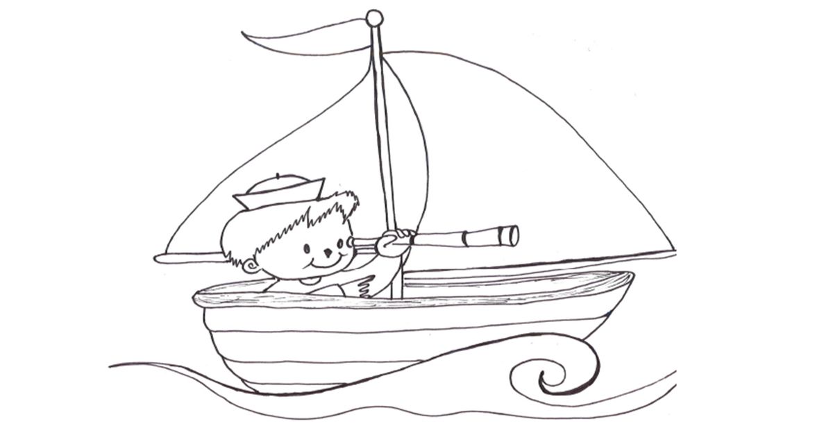 Ausmalbild «Segelboot» - MiBon