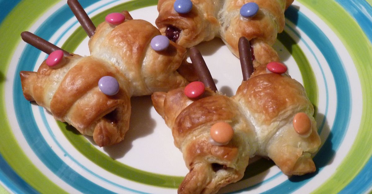 Blätterteig-Schmetterlinge mit Schokoladenfüllung - MiBon