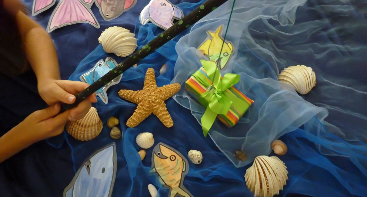 Angelrute fürs Päcklifischen oder Angelspiel - MiBon