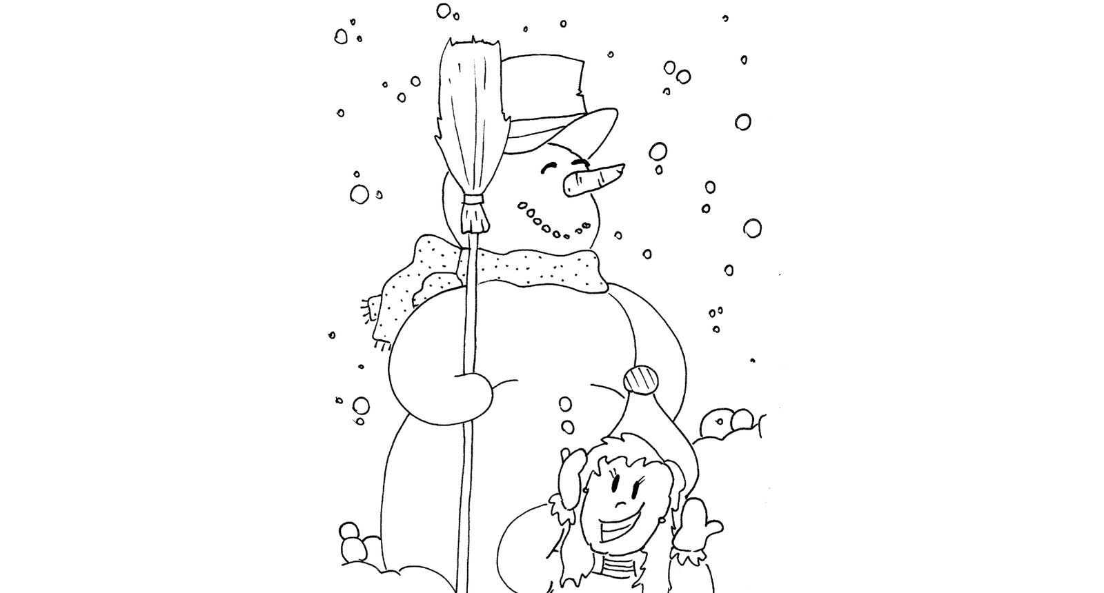 Ausmalbild «Schneemann» - MiBon