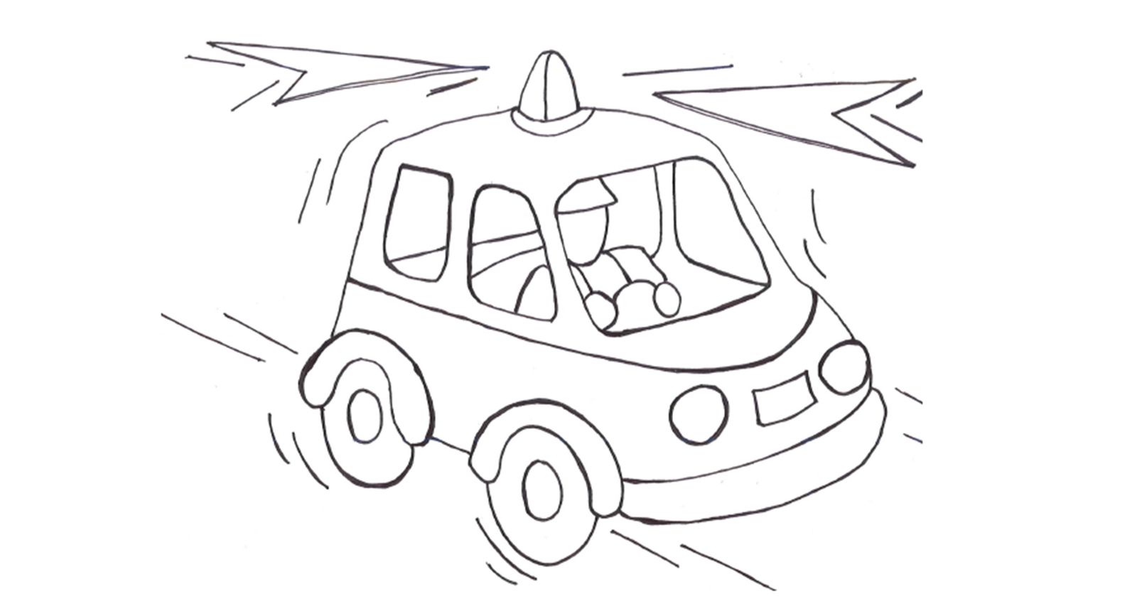 Ausmalbild «Polizeiauto» - MiBon